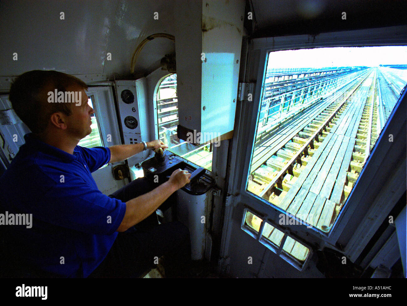Driver Dave Boynton drives one of the 1938 former Northern Line ...