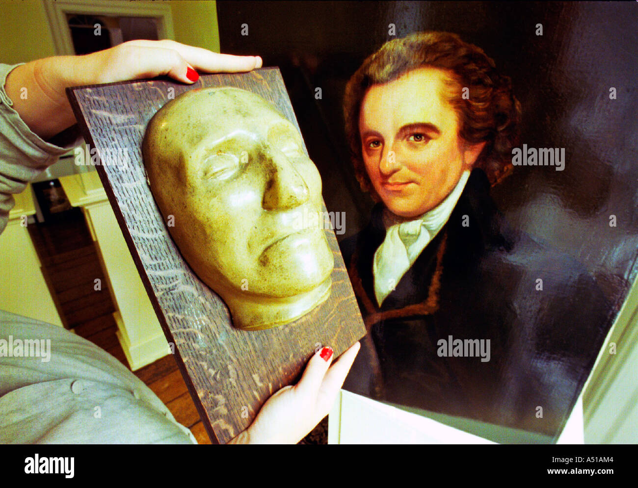 The Death Mask of revolutionary Tom Paine Stock Photo - Alamy