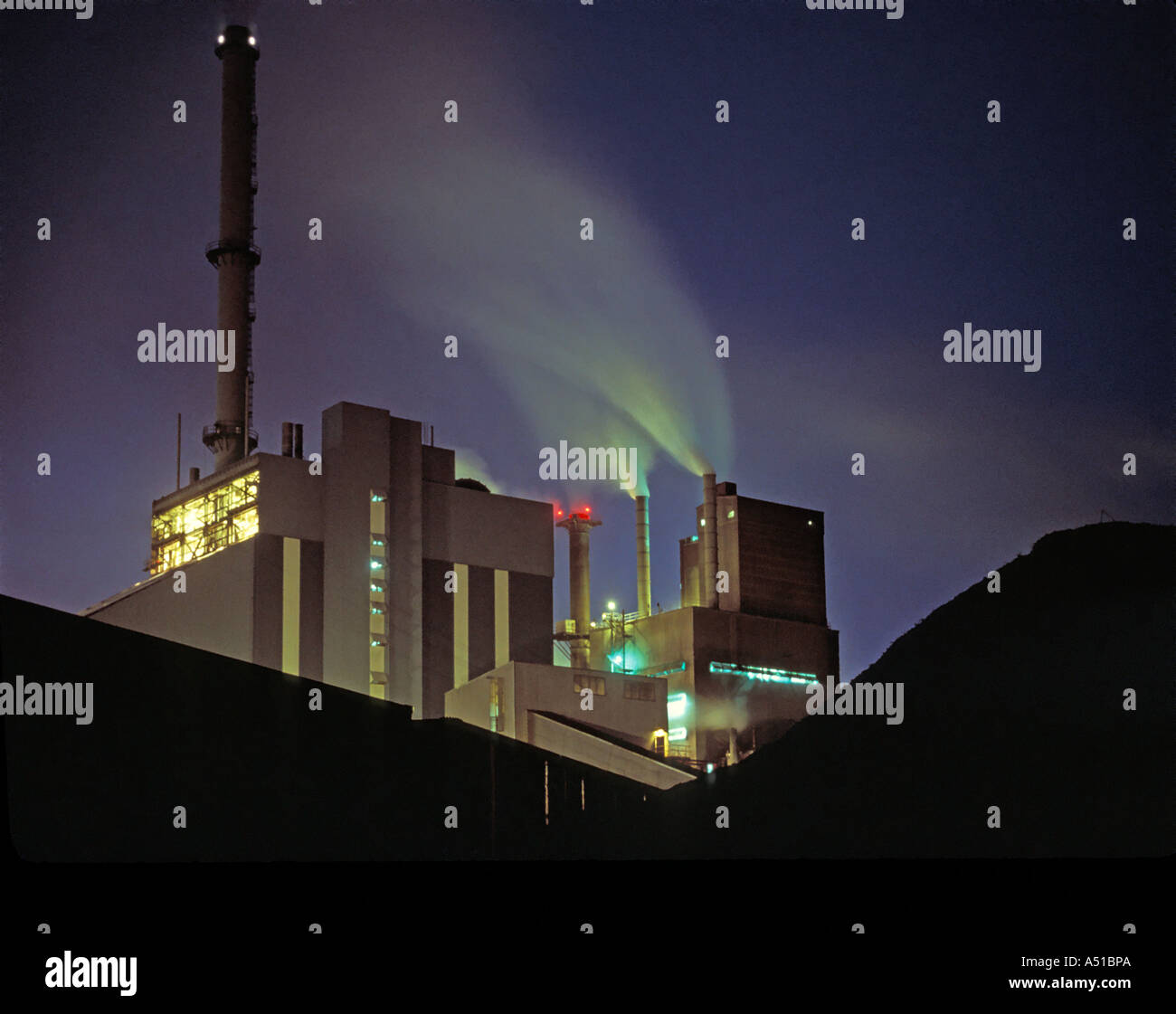 Pulp Paper Mill Smoke Stack High Resolution Stock Photography and ...