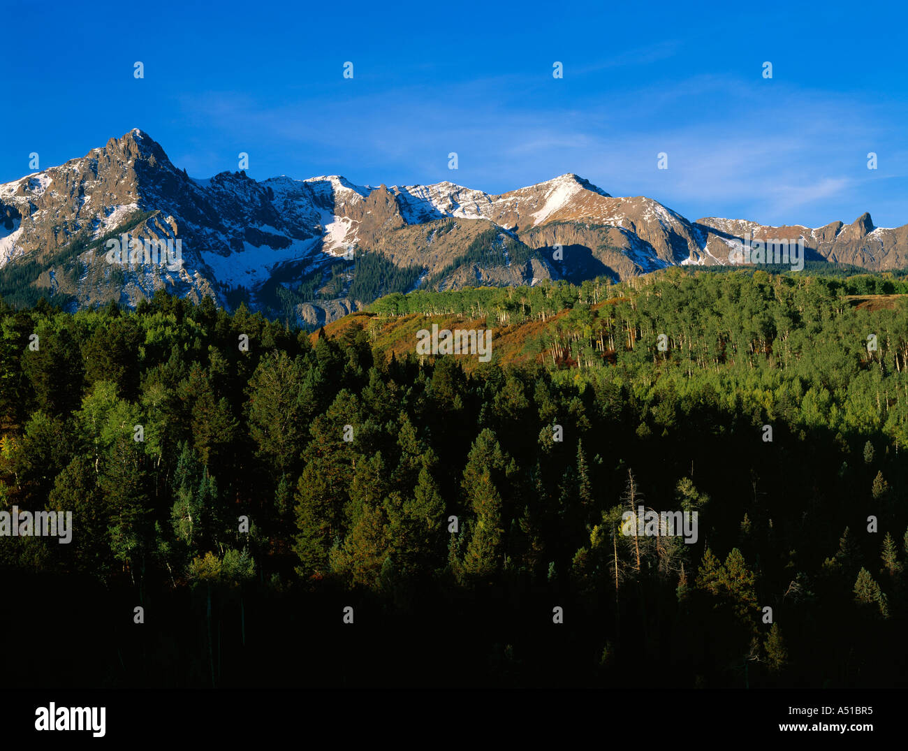 Mountain range, Mount Sneffels Wilderness, Colorado, USA Stock Photo ...