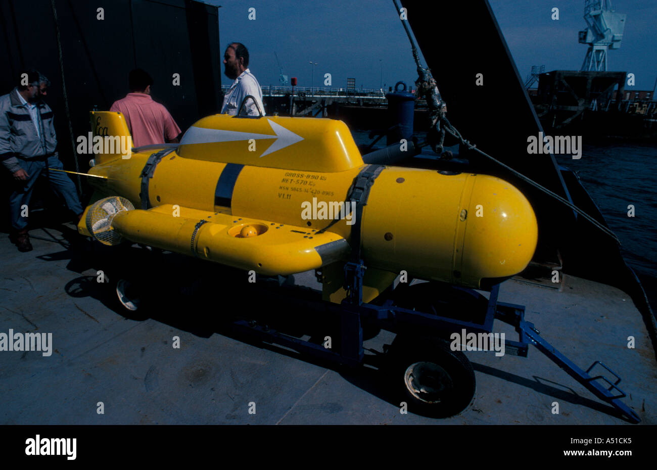 Remote ECA submarine on Millbrook Surveyor Stock Photo - Alamy