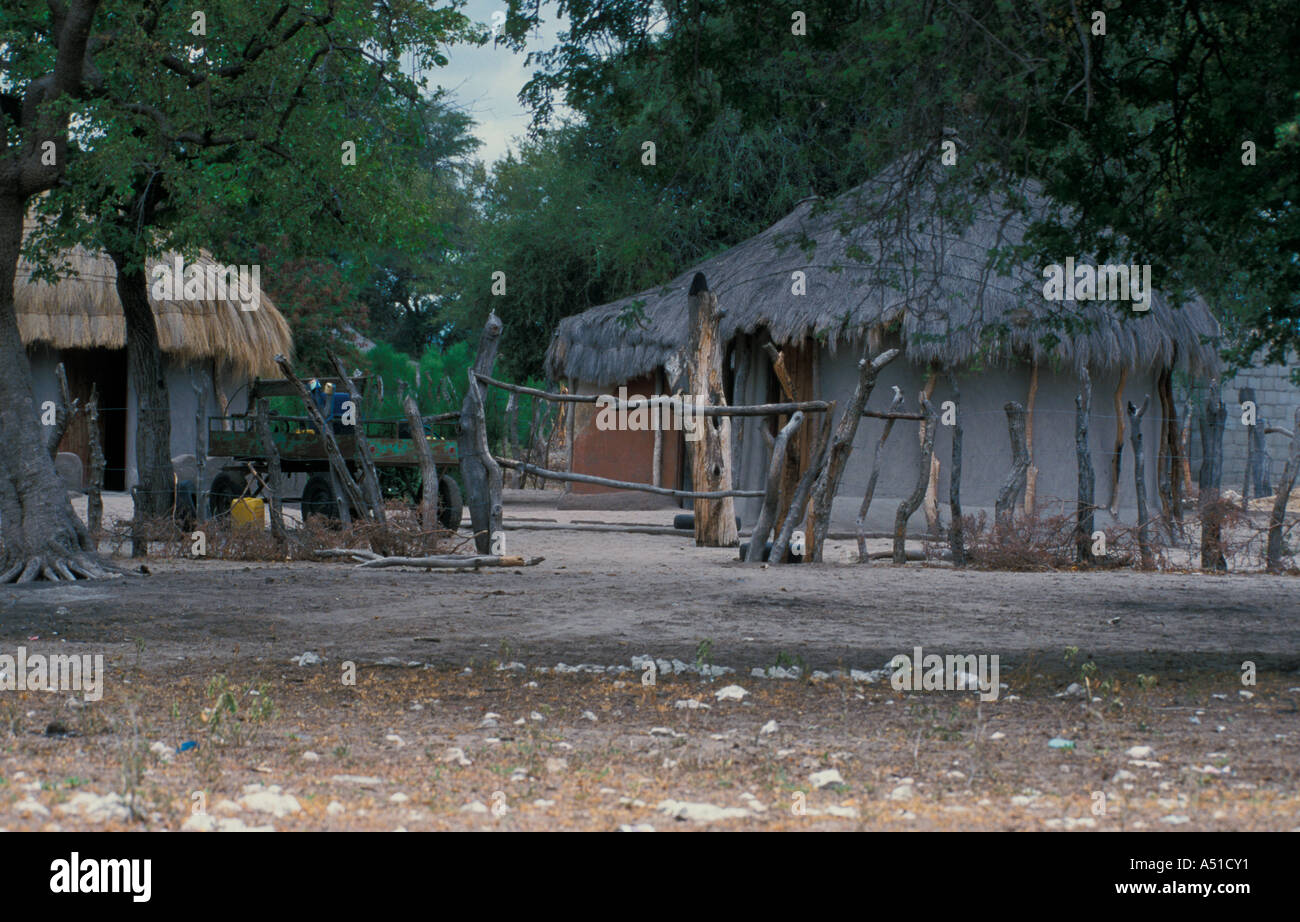 Rural village hut Botswana Stock Photo - Alamy