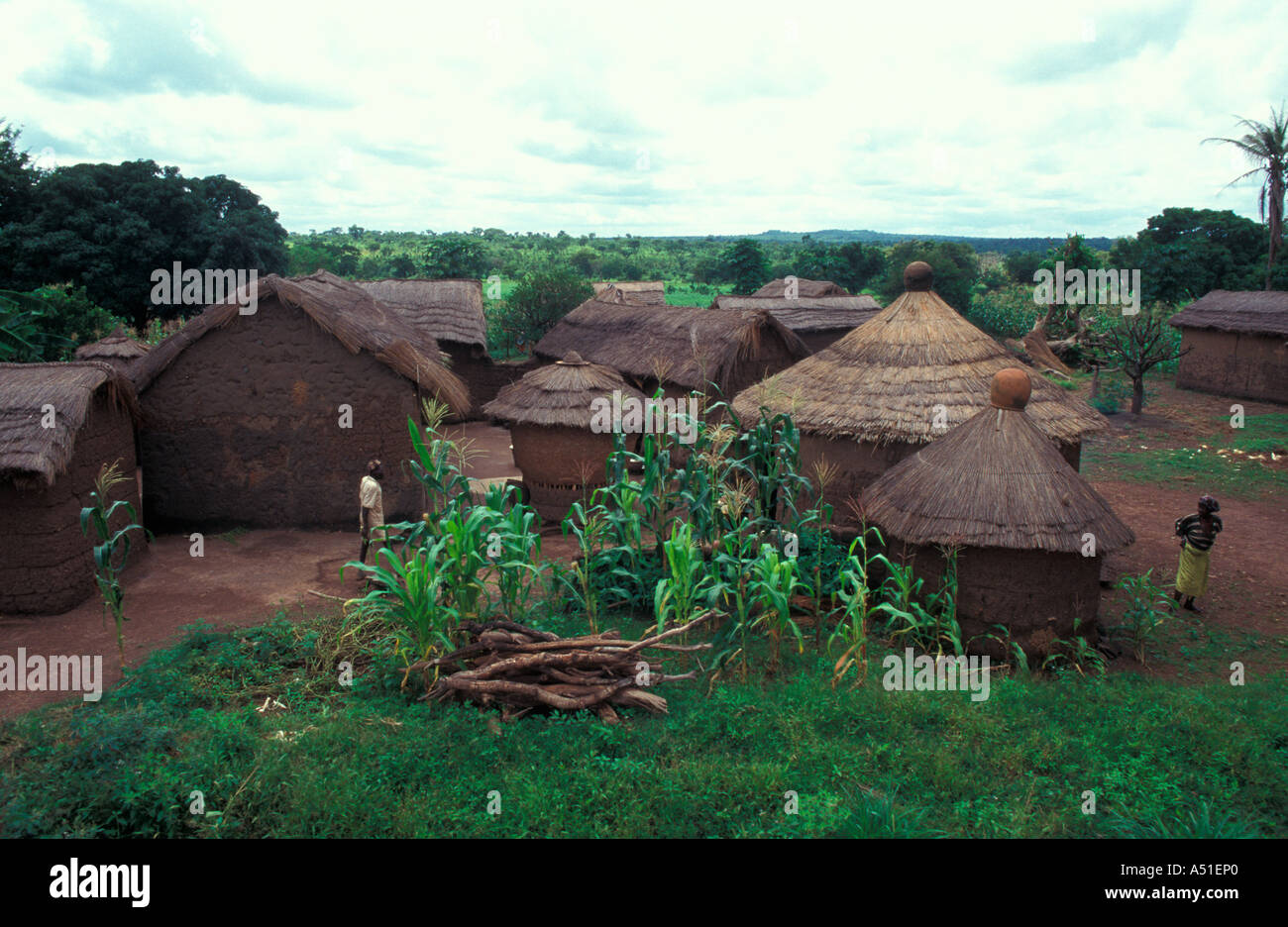 South of Djougou village which have no fresh water or electricity Benin ...