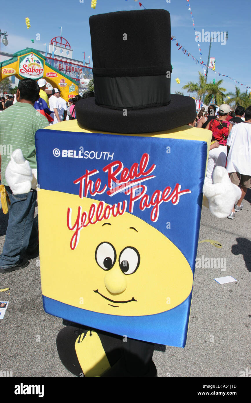 Miami Florida,Little Havana,Calle Ocho Carnaval,BellSouth Real Yellow ...