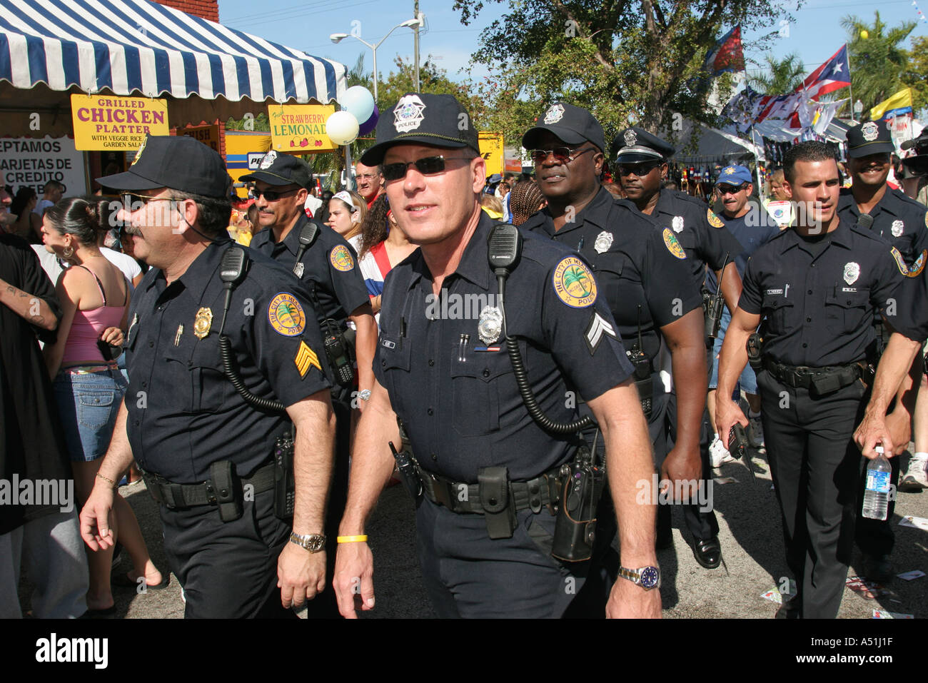 Miami Florida,Little Havana,Calle Ocho Carnaval,law enforcement,police ...