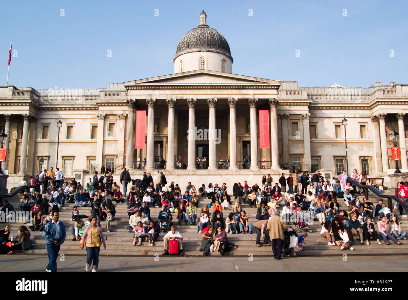 National Portrait gallery Trafalgar Square London England Autumn 2005 ...