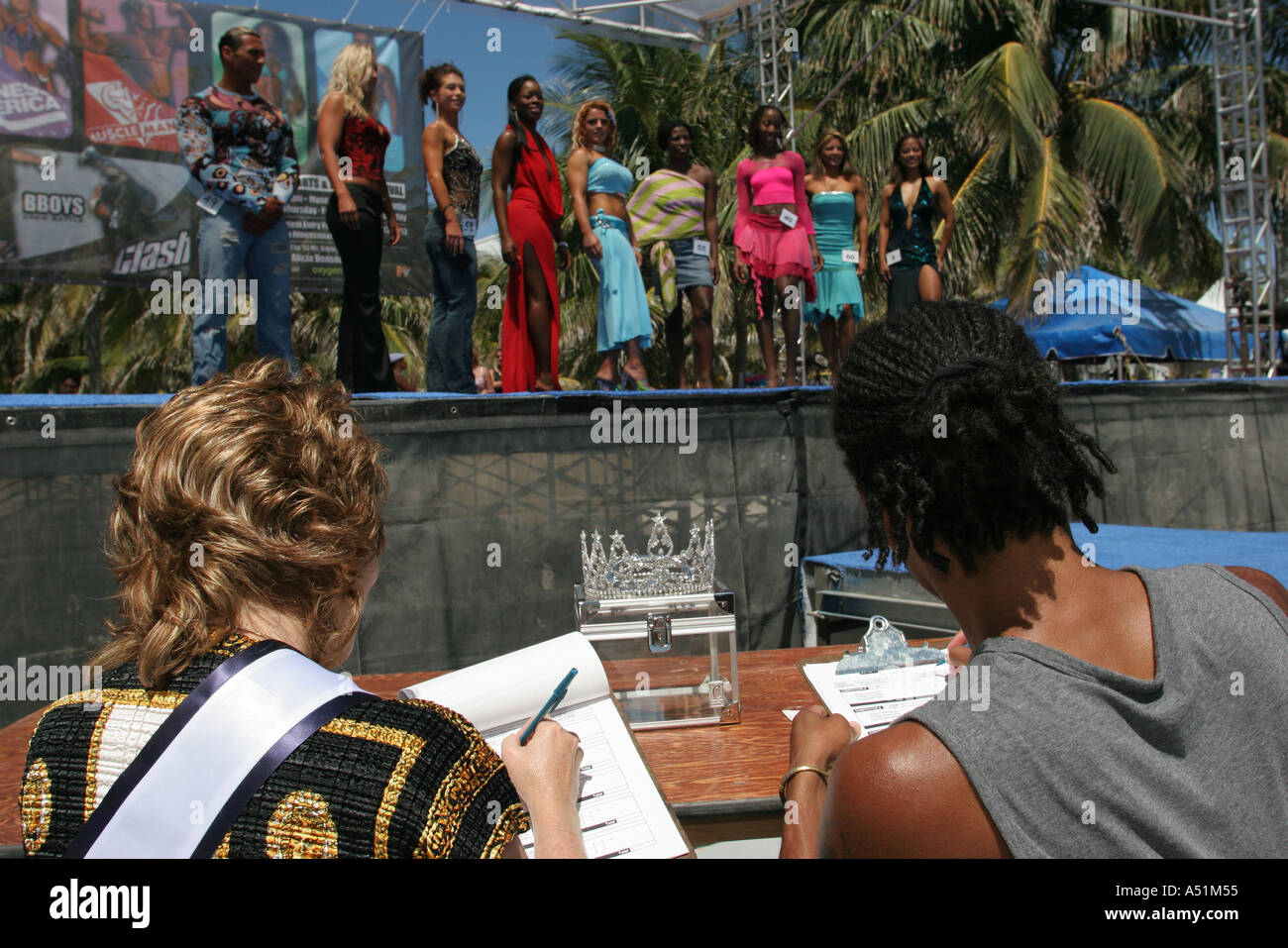 Miami Beach Florida,Ocean Drive,Lummus Park,Sport and Fitness Festival ...