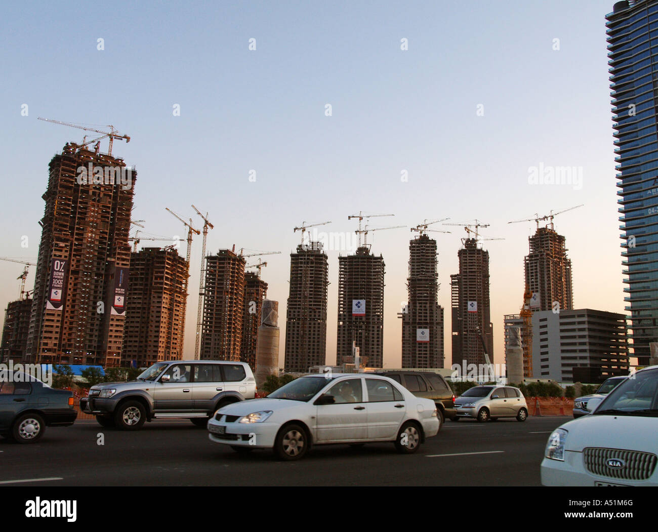 Dubai, construction site around Burj Dubai Stock Photo - Alamy