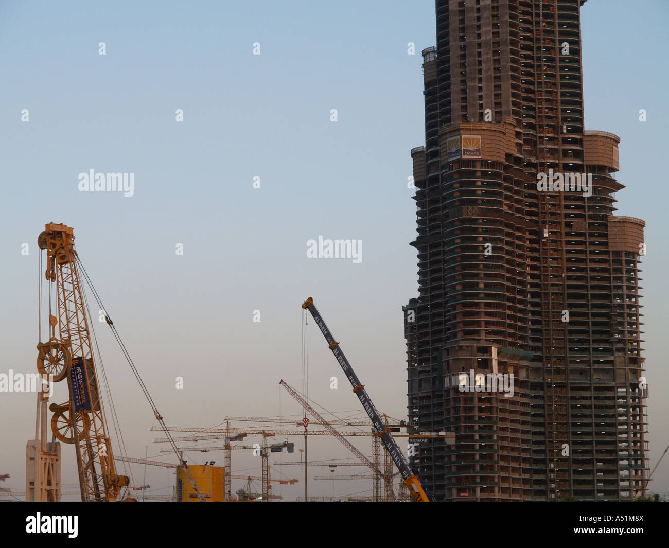 Dubai, construction site Burj Dubai Stock Photo - Alamy