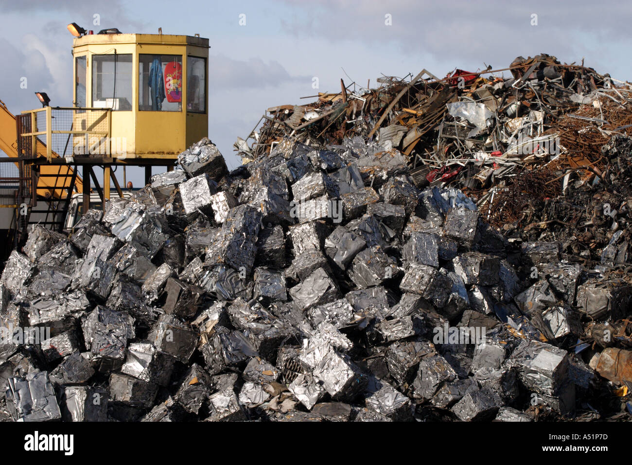 Scrap cars crushed cubes hi-res stock photography and images - Alamy