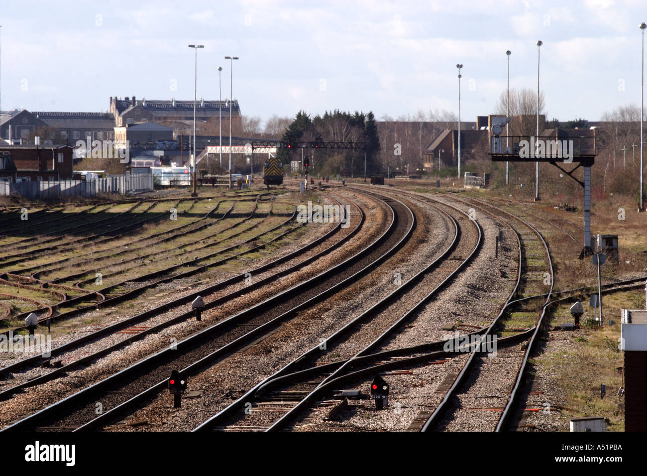 Railway line track siding junction hi-res stock photography and images ...