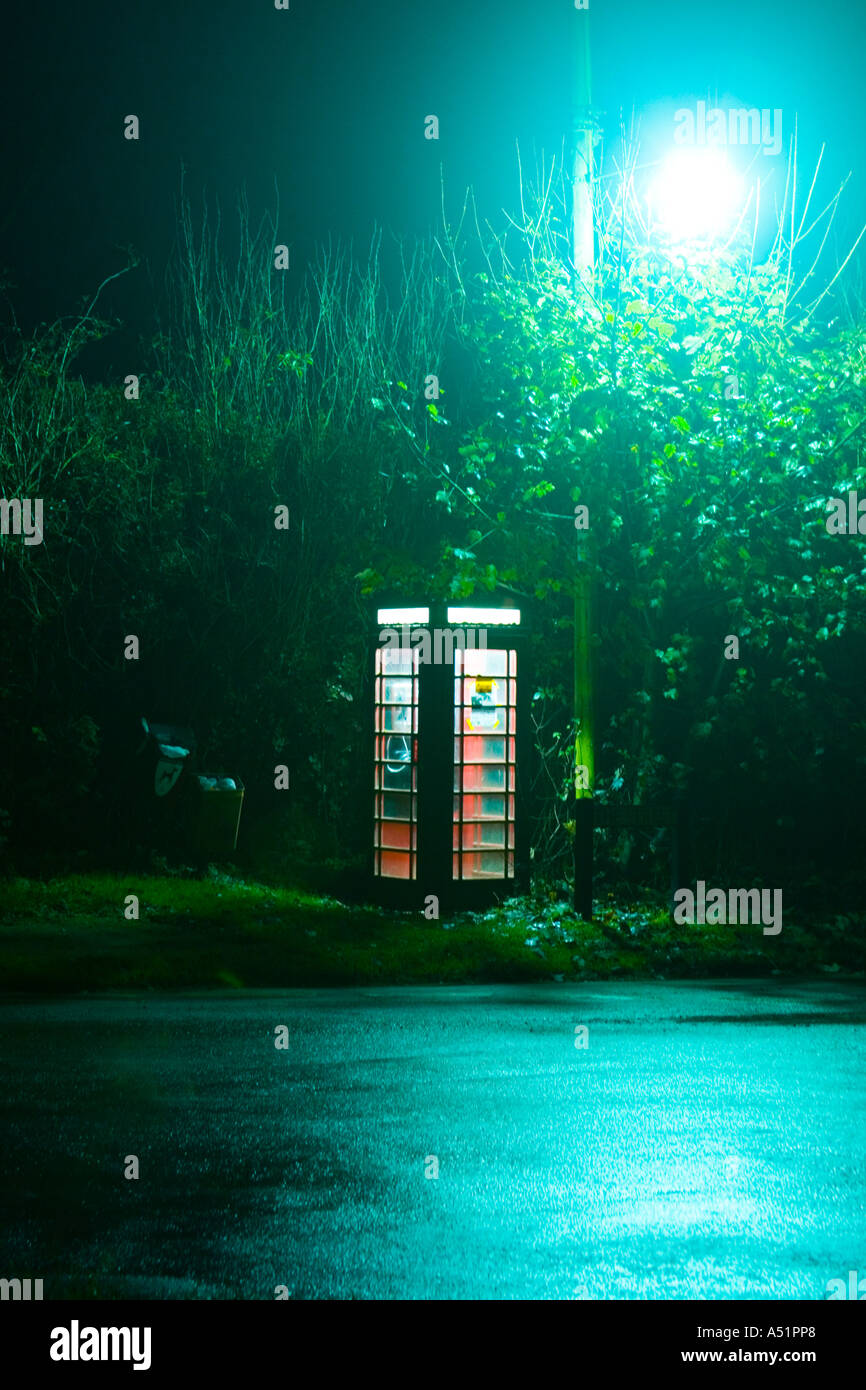 Phone box under street lamp hi-res stock photography and images - Alamy