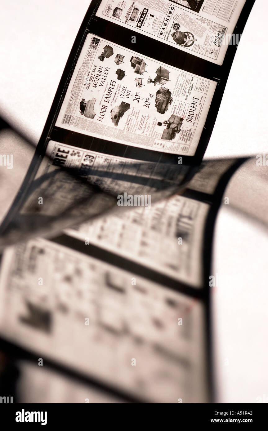 Archival microfilm hi-res stock photography and images - Alamy