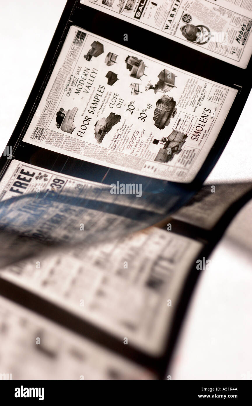 Microfilm strip hi-res stock photography and images - Alamy