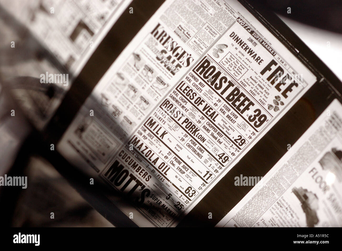 microfilm micro film micro film 1960 s newpaper pattern editoral shadow ...