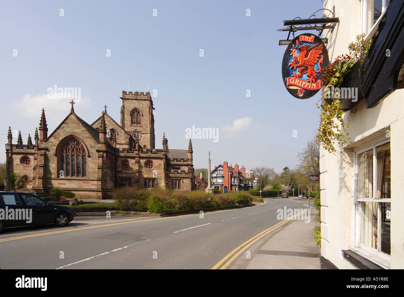 Saint Marys Parish Church Bowdon Cheshire UK in the centre of the ...