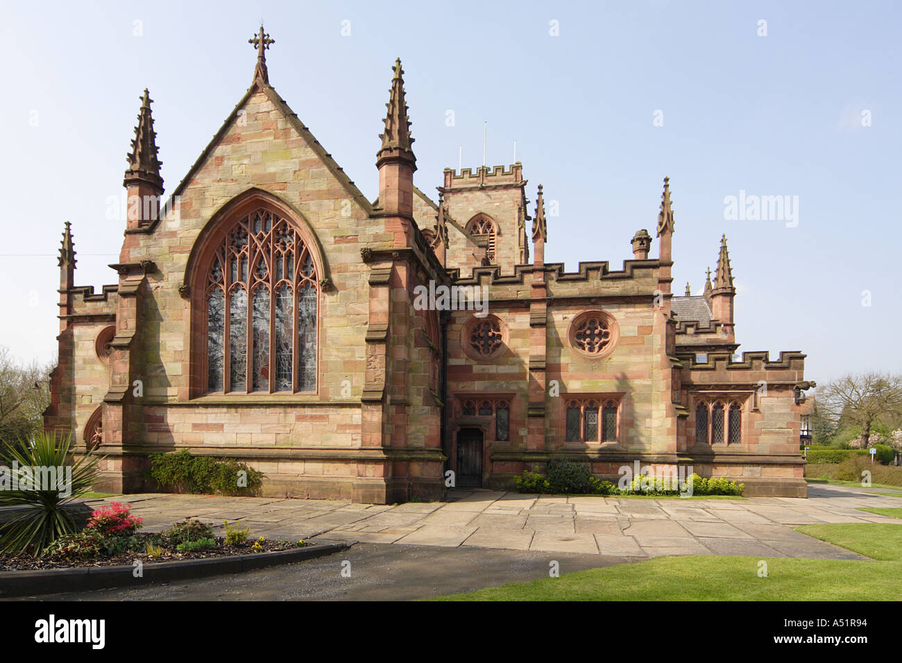 Saint Marys Parish Church Bowdon Cheshire UK in the centre of the Stock ...