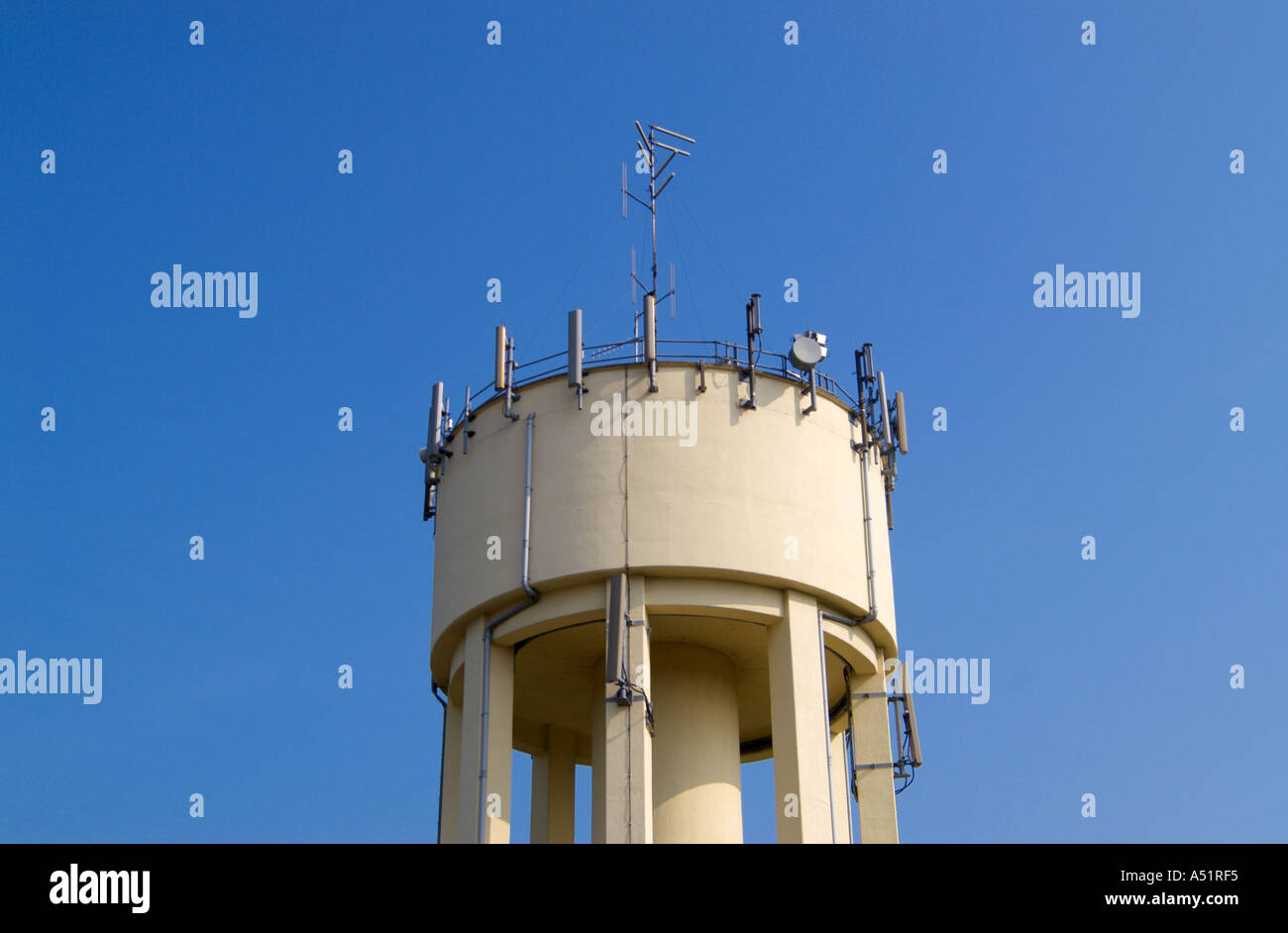 Water tower with mobile radio transmitter hi-res stock photography and ...