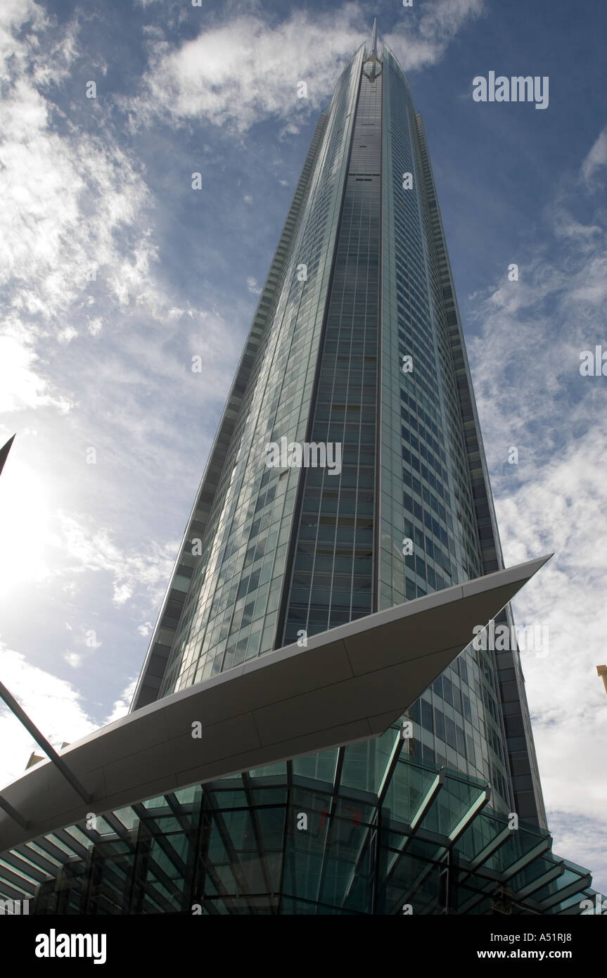 Q1, world's tallest residential tower, at 322.5m, seen from the canopy ...