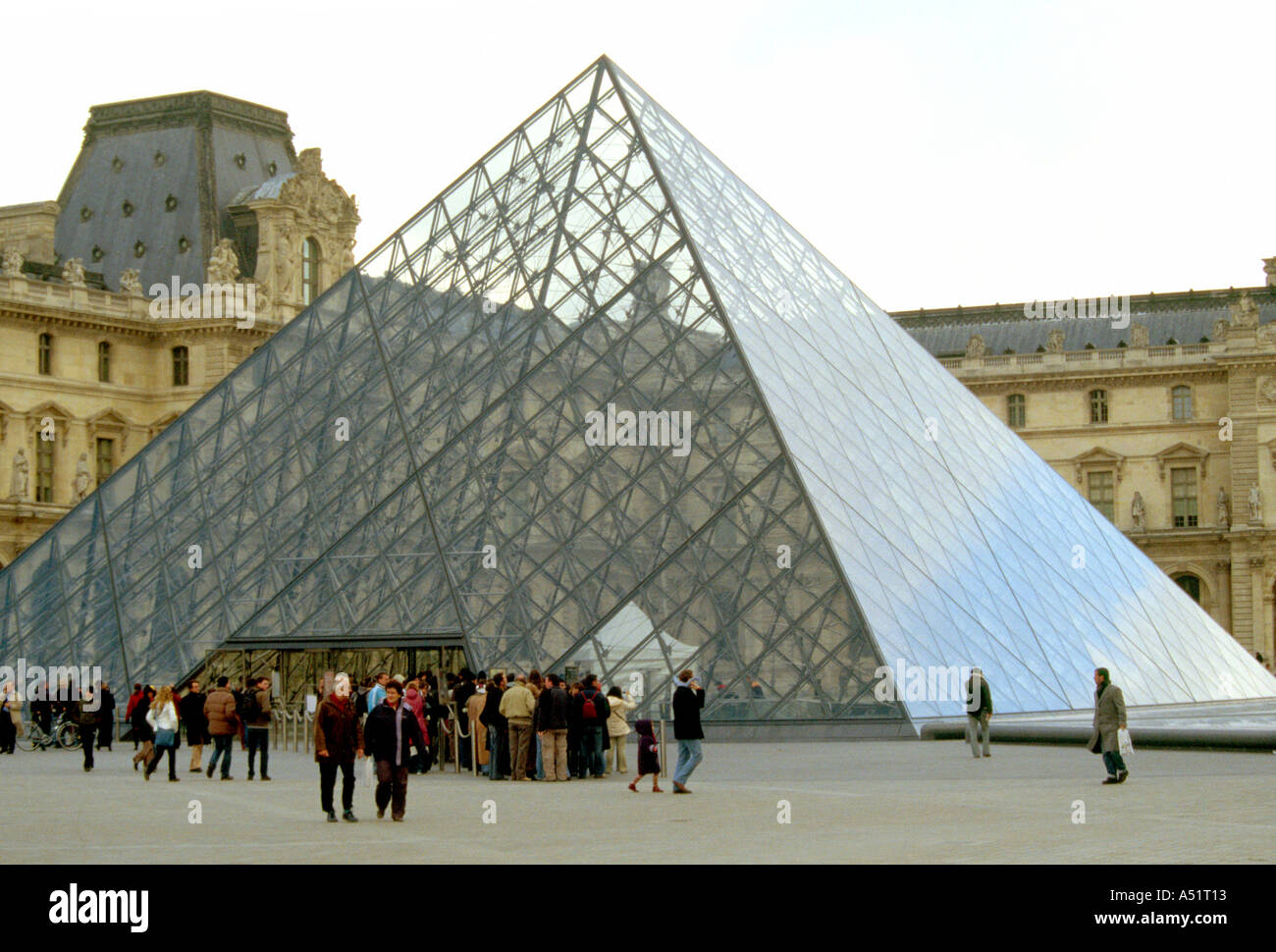 Glass Pyramid Outside the Musee du Louvre The Louvre Paris Ile de ...