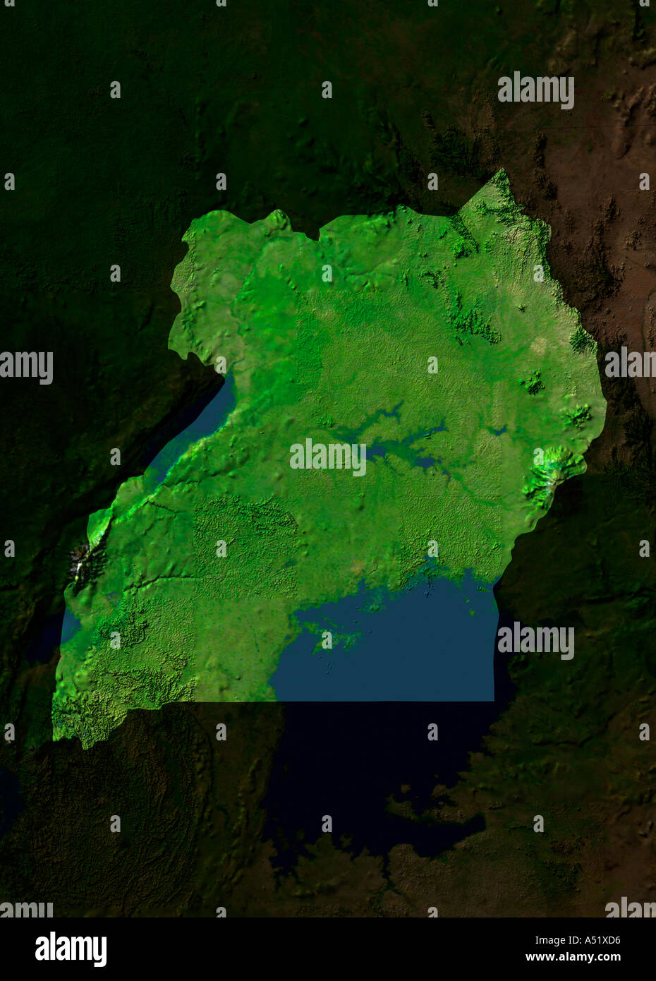 Country uganda map hi-res stock photography and images - Alamy