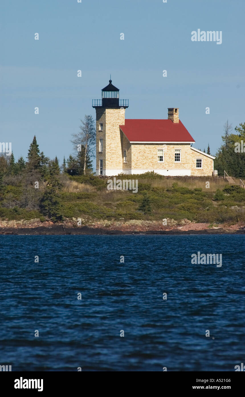 Copper Harbor Lighthouse on Lake Superior in the Keweenaw Peninsula ...