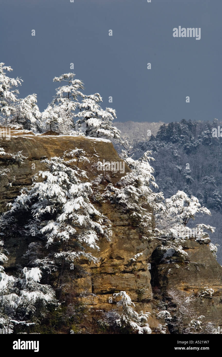 View of Lookout Point from the Top of Natural Bridge Arch after Winter ...