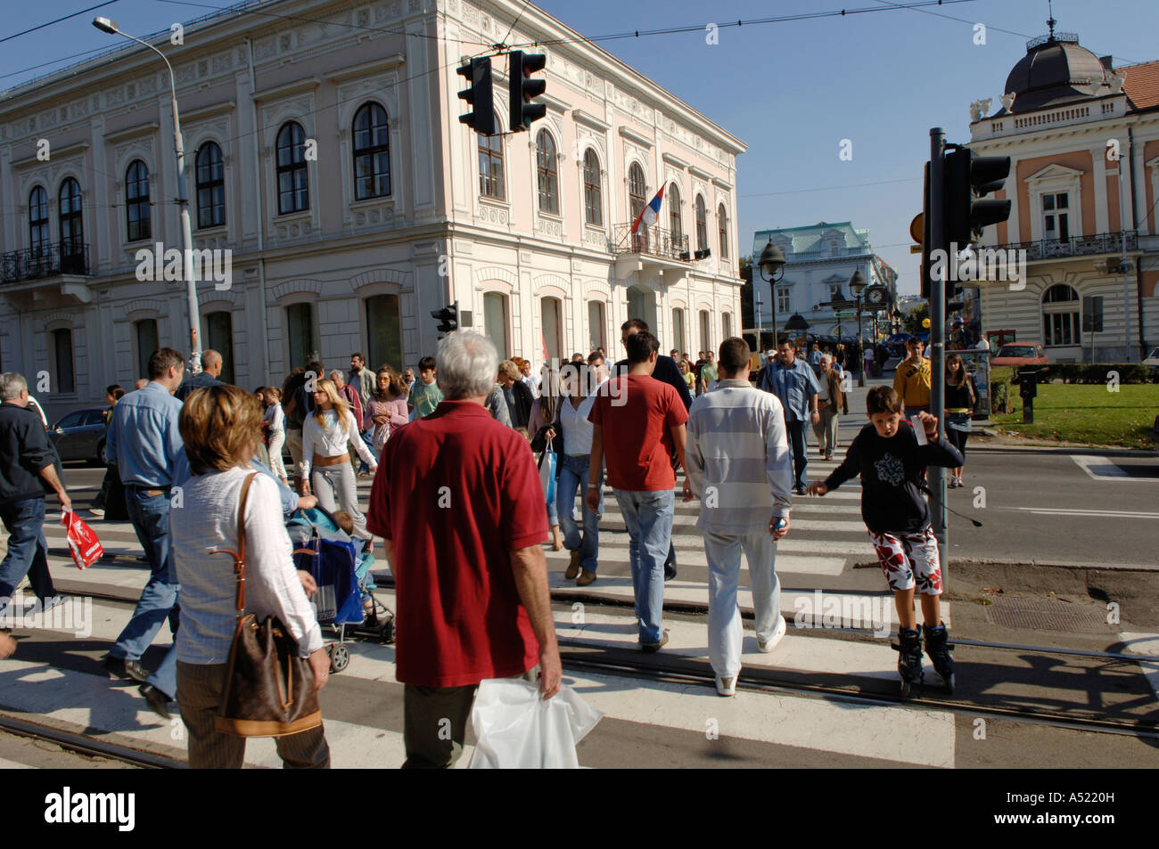 Beograd city center pedestrian zone Stock Photo - Alamy