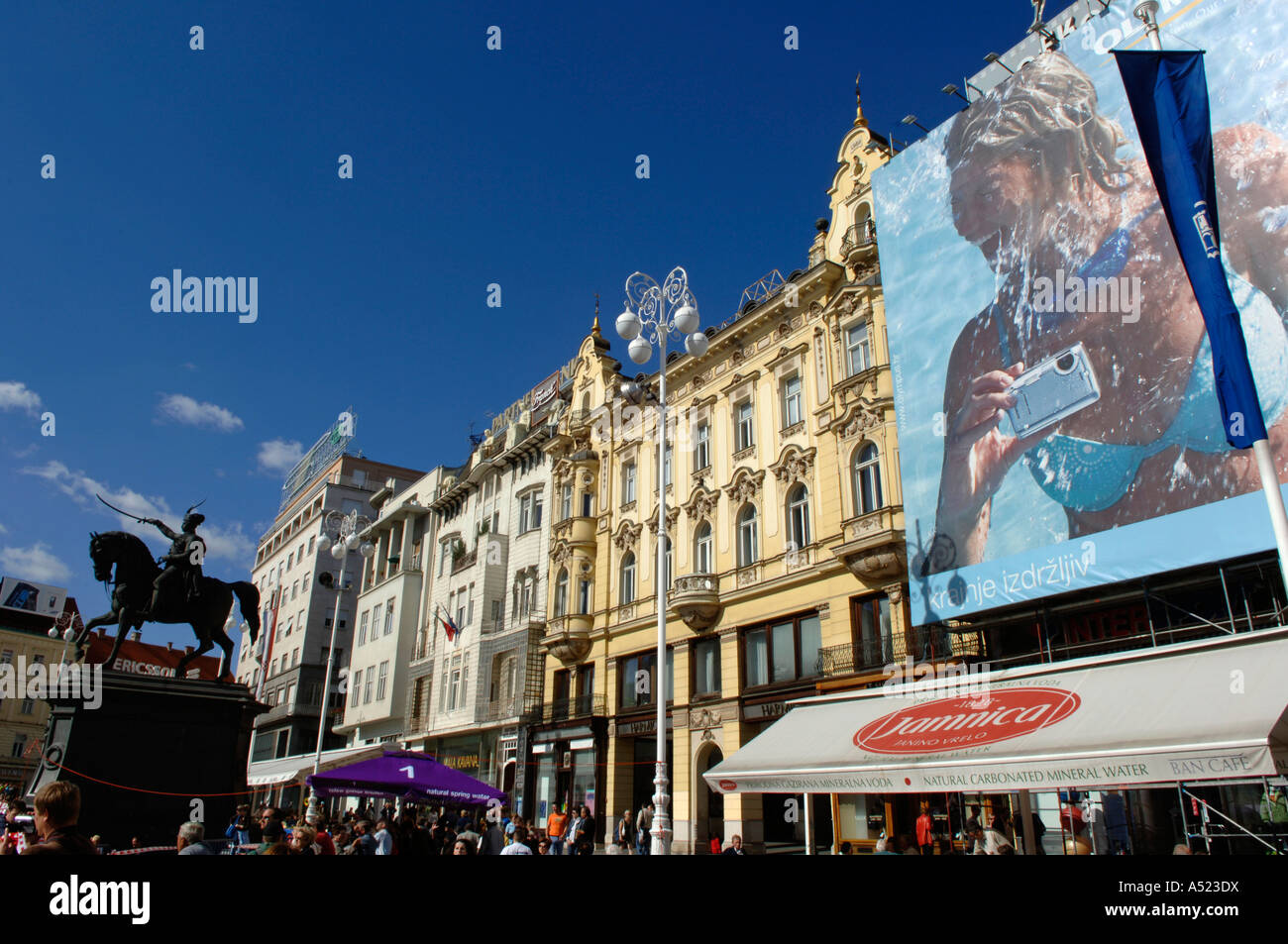 Zagreb, city center, Jelacic square Stock Photo - Alamy