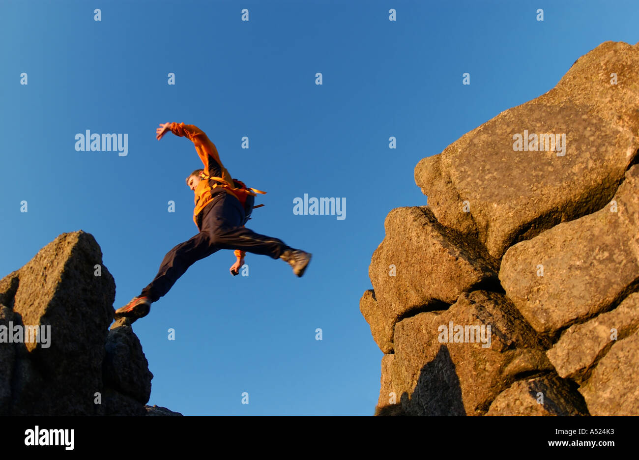 Man Jumping Chasm High Resolution Stock Photography and Images - Alamy