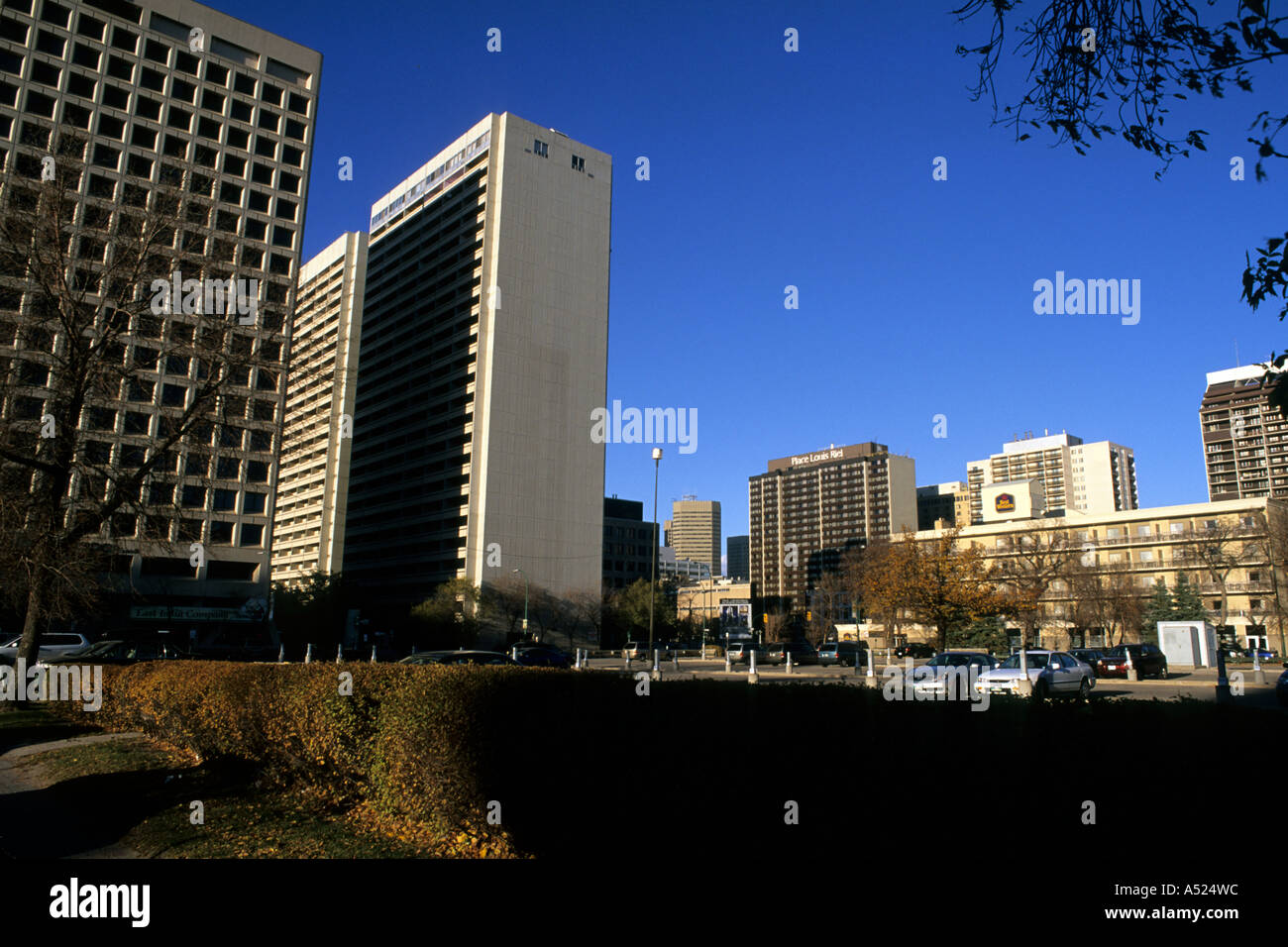 Modern downtown city scape of Winnipeg Manitoba Canada Stock Photo - Alamy