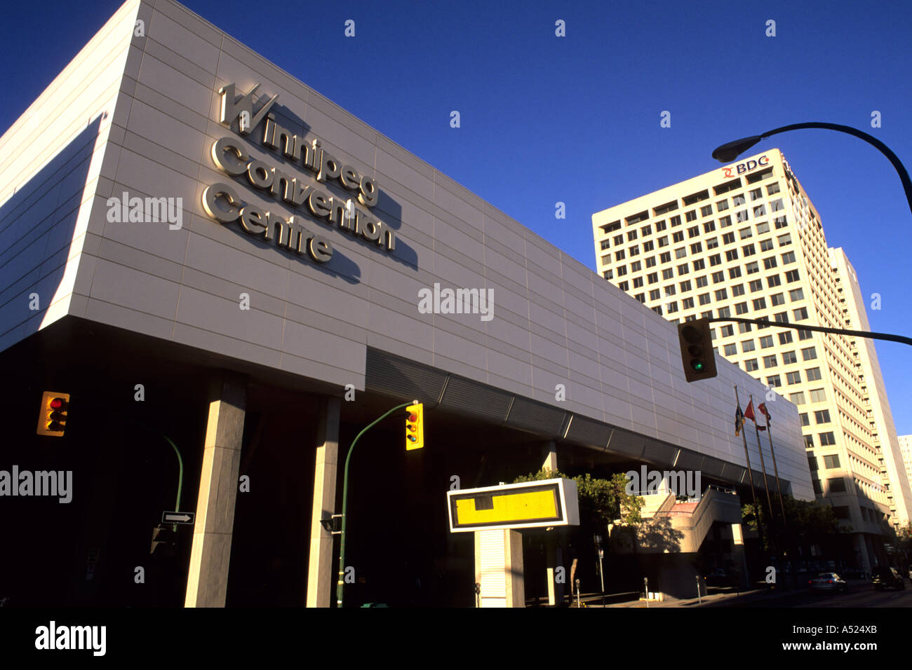 Modern downtown Convention Center of Winnipeg Manitoba Canada Stock ...