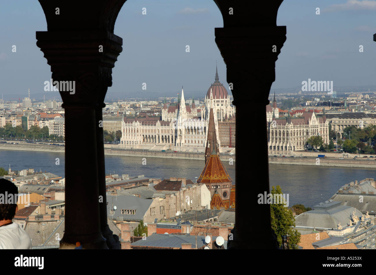 Budapest, Fishermans Bastion, Halaszbastya, parliament Stock Photo - Alamy