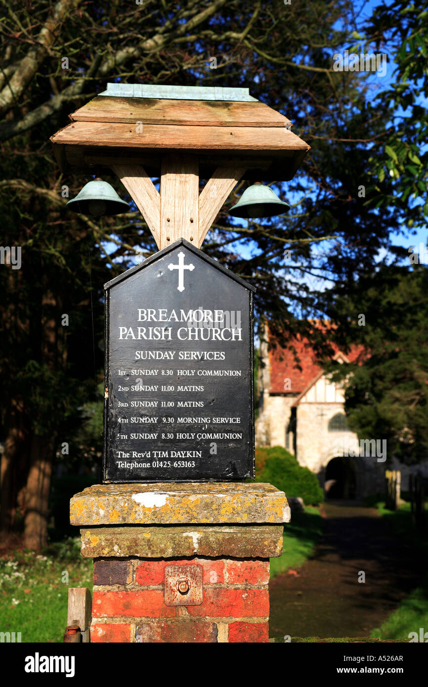 Breamore Church Hampshire England Stock Photo - Alamy