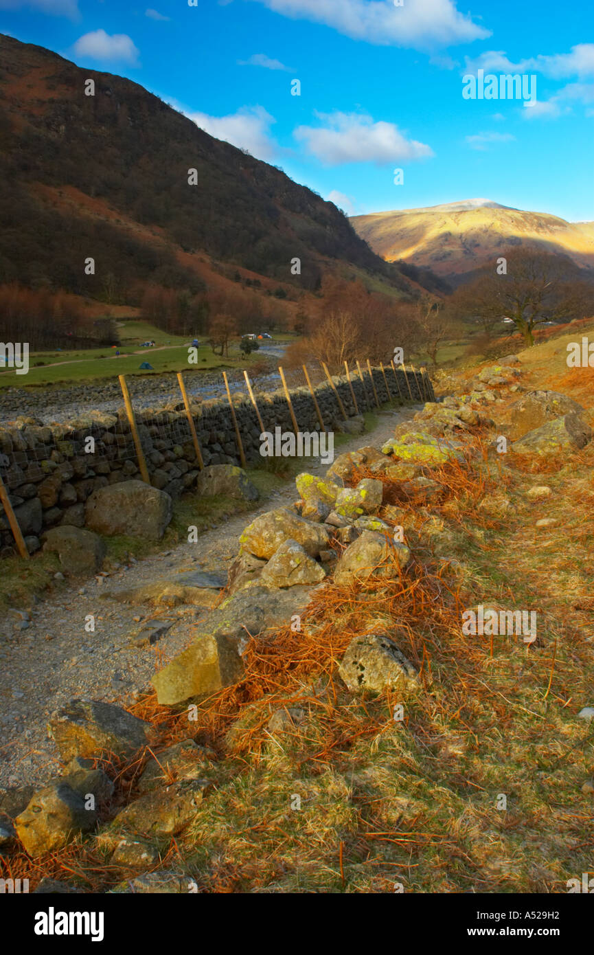 ENGLAND, Cumbria, Lake District National Park. The Cumbria Way track ...