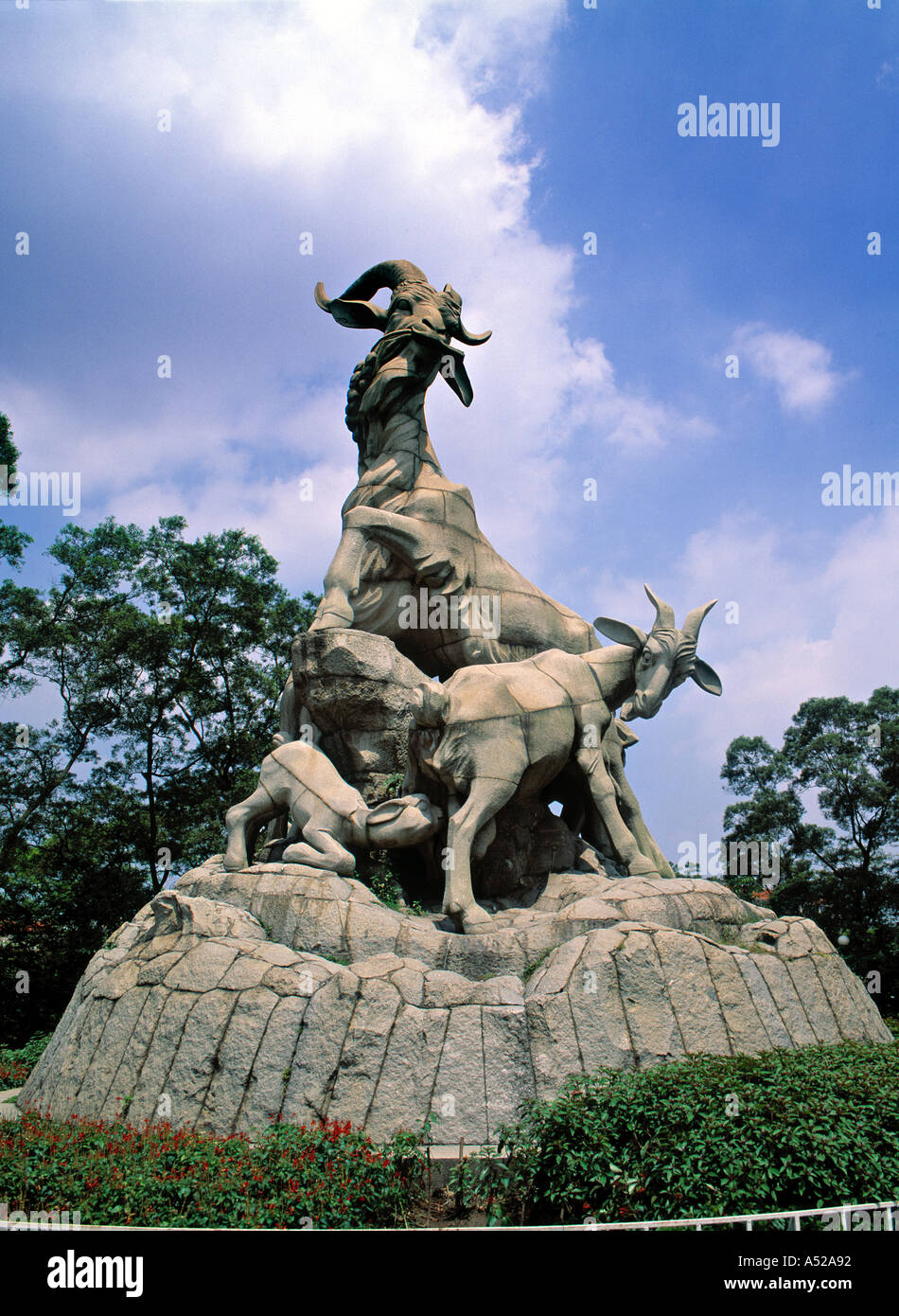 Five Rams sculpture, Guangzhou (Canton), China Stock Photo - Alamy