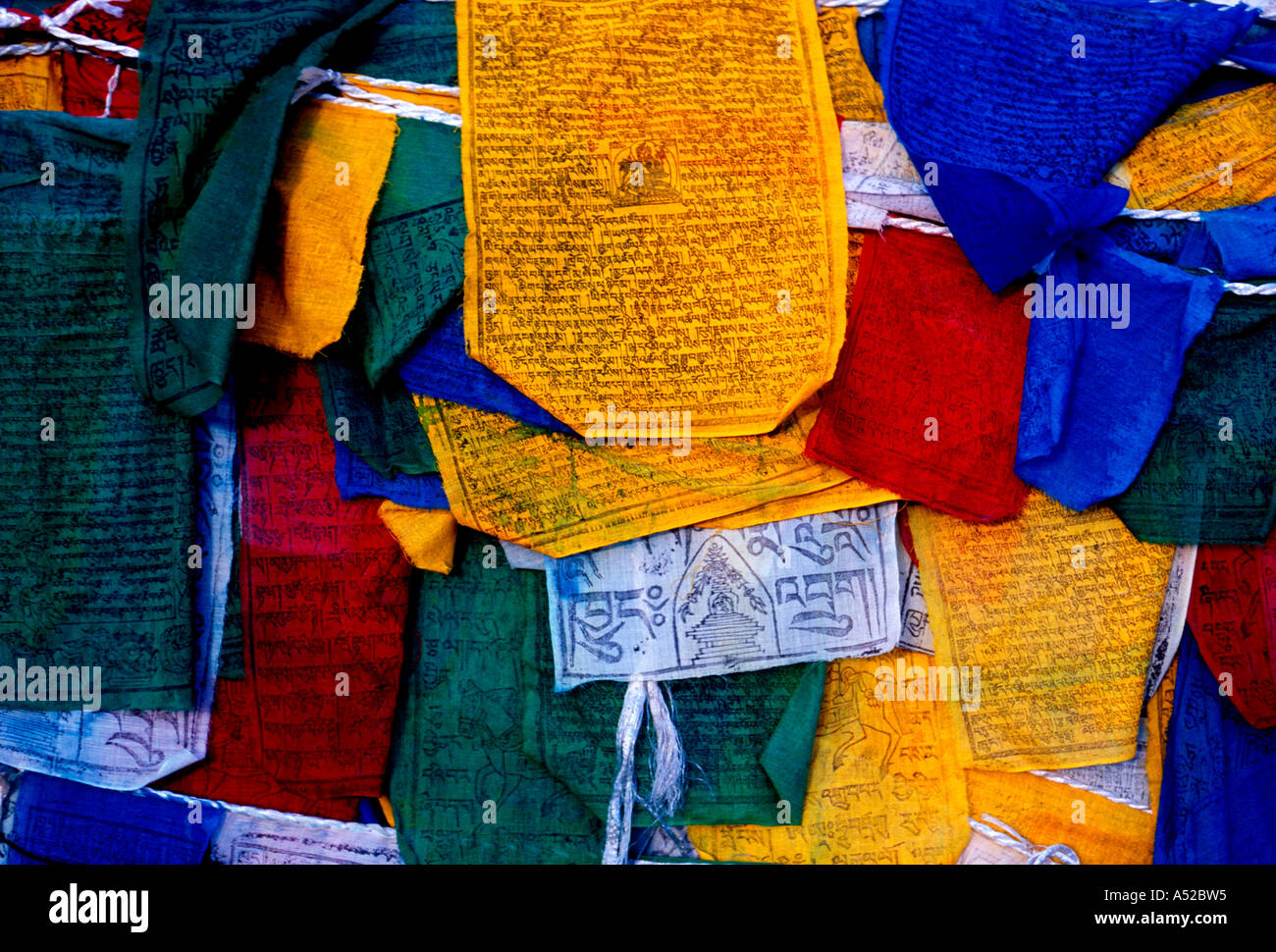 prayer flag, prayer flags, hung on Jowo Utra, in front of Jokhang ...