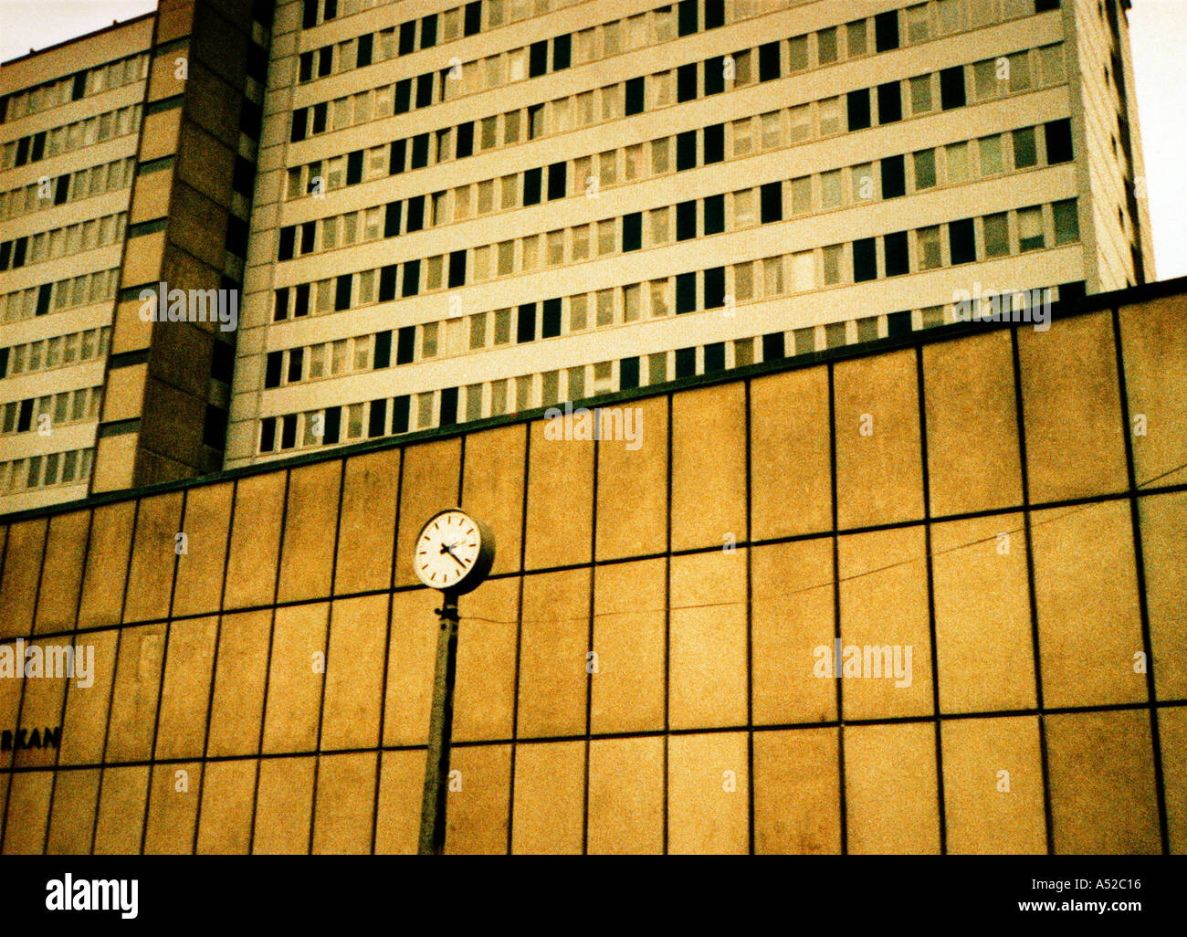 Clock in a suburb of Stockholm Stock Photo - Alamy