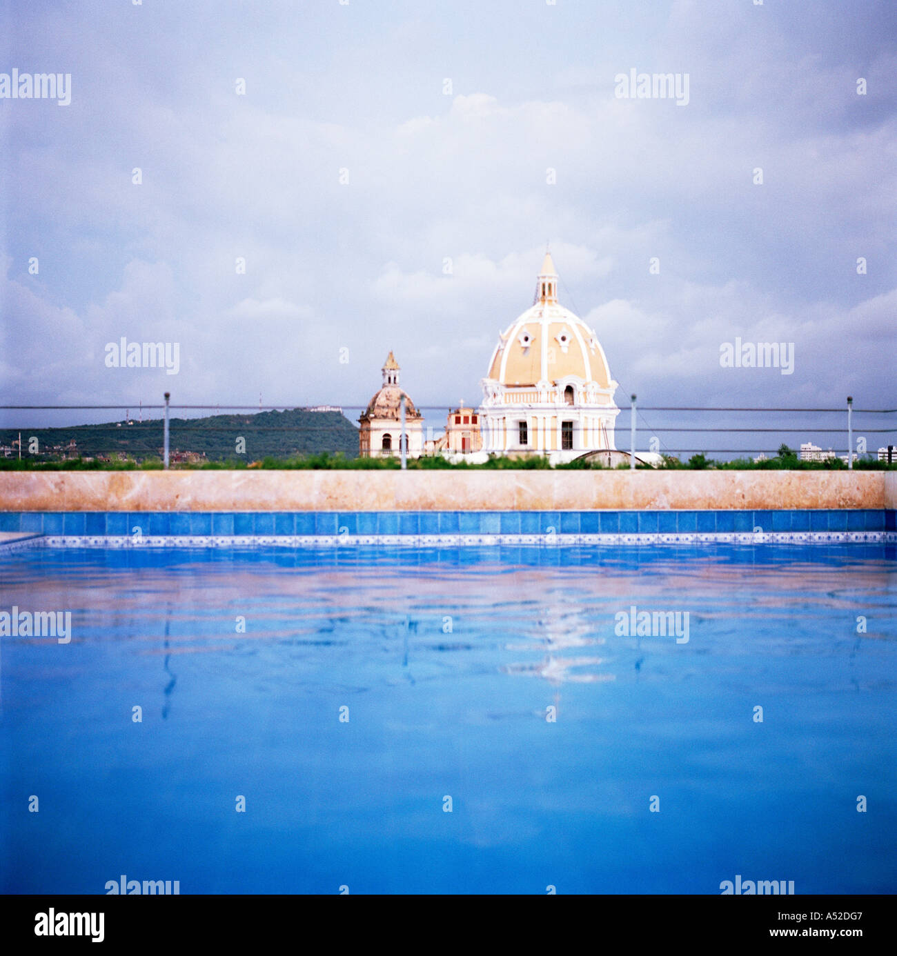 Rooftop swimming pool in Cartagena, Colombia Stock Photo - Alamy