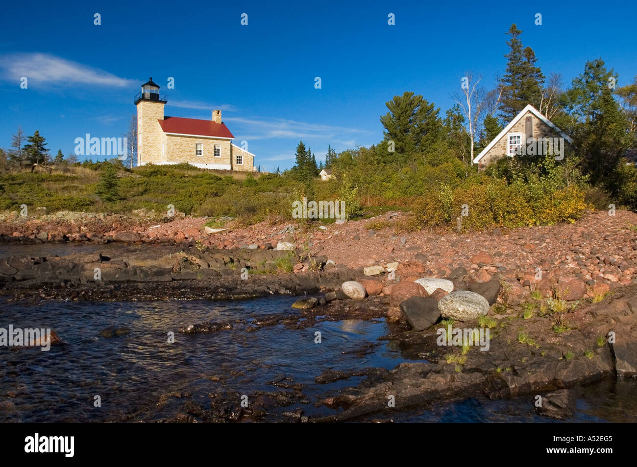 Copper Harbor Lighthouse On Lake Superior Keweenaw Peninsula Upper ...