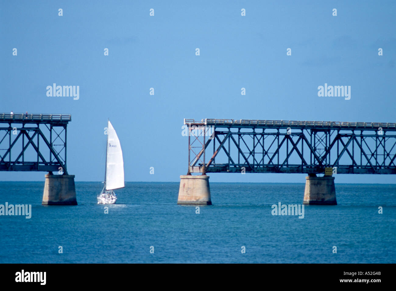 Flagler Railroad bridge near Bahia Honda State Park Florida Keys ...