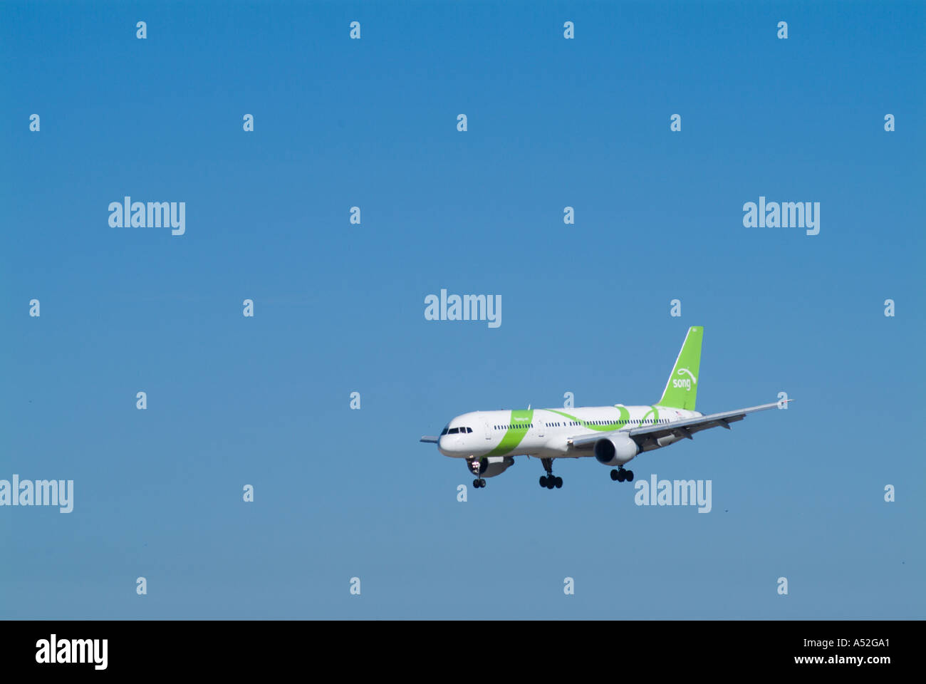 airplane jet aircraft Song transportation jet liner jetliner Stock ...