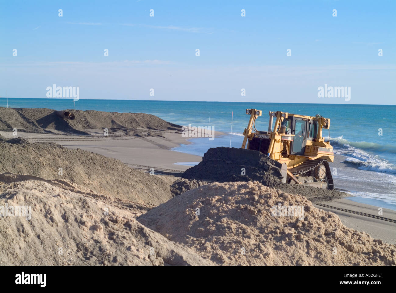 Bulldozer beach hurricane hi-res stock photography and images - Alamy