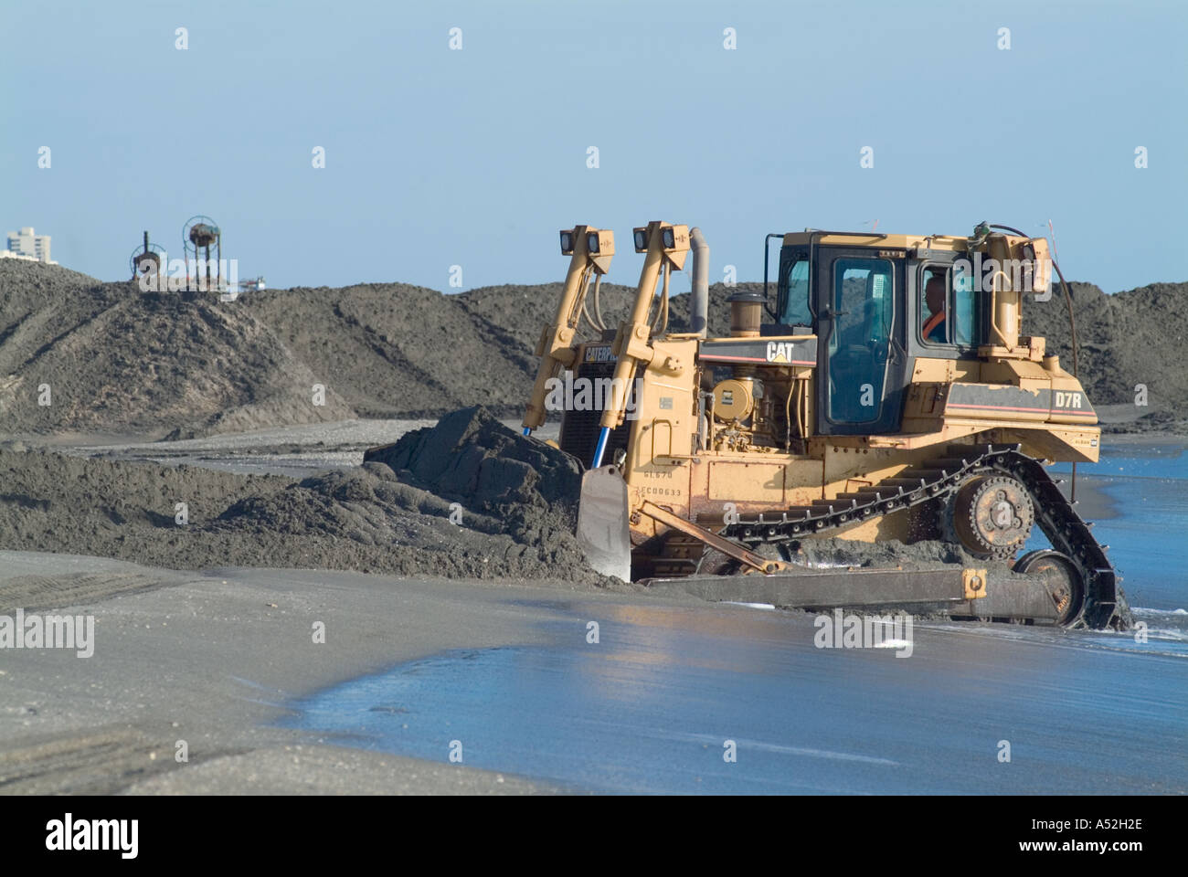bulldozer Beach renourishment Jensen beach FL after 2004 hurricanes ...