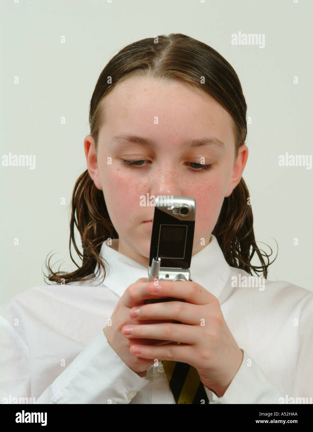 School child texting uniform hi-res stock photography and images - Alamy