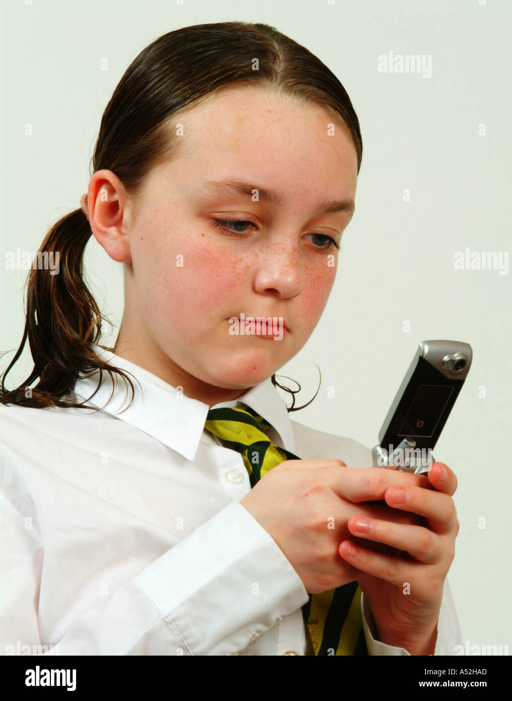 School child texting uniform hi-res stock photography and images - Alamy