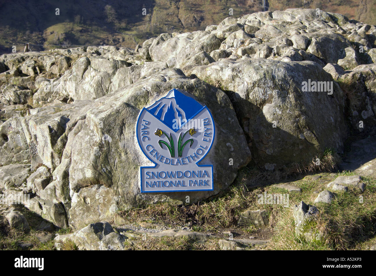 Snowdonia National Park Sign Stock Photo - Alamy