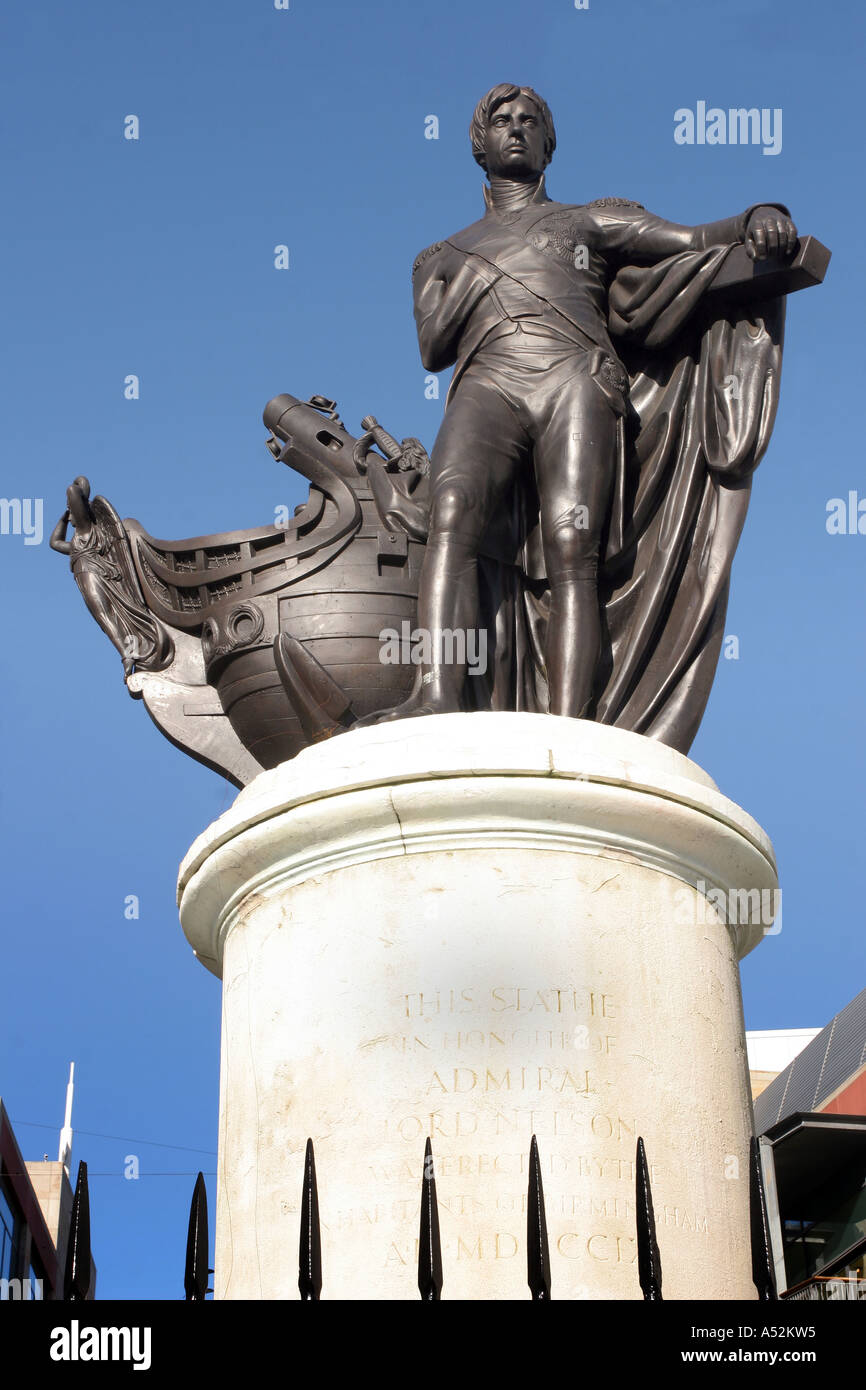 Lord Nelson statue, Birmingham Stock Photo - Alamy