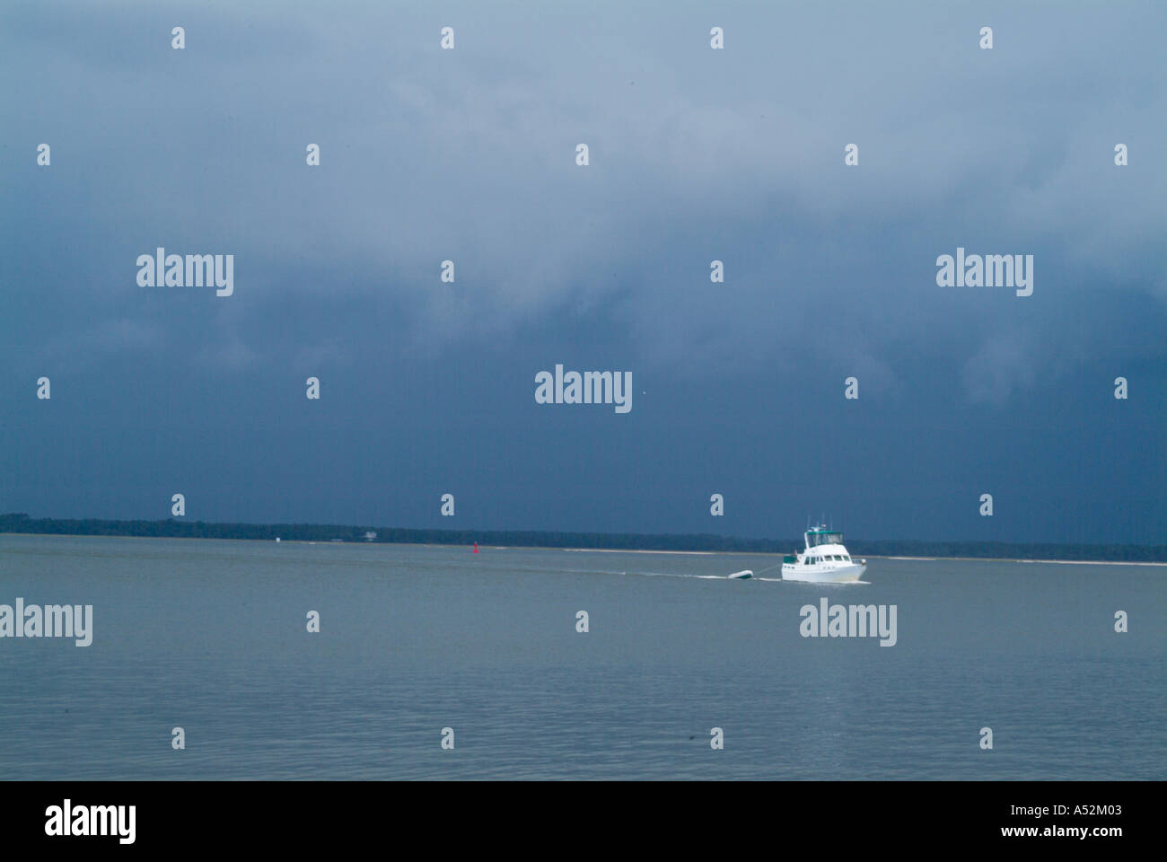 boating in storms dark sky boat stormy cloudy bad weather St Mary s ...