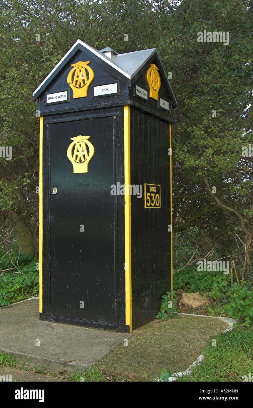 AA roadside emergency call box Stock Photo - Alamy